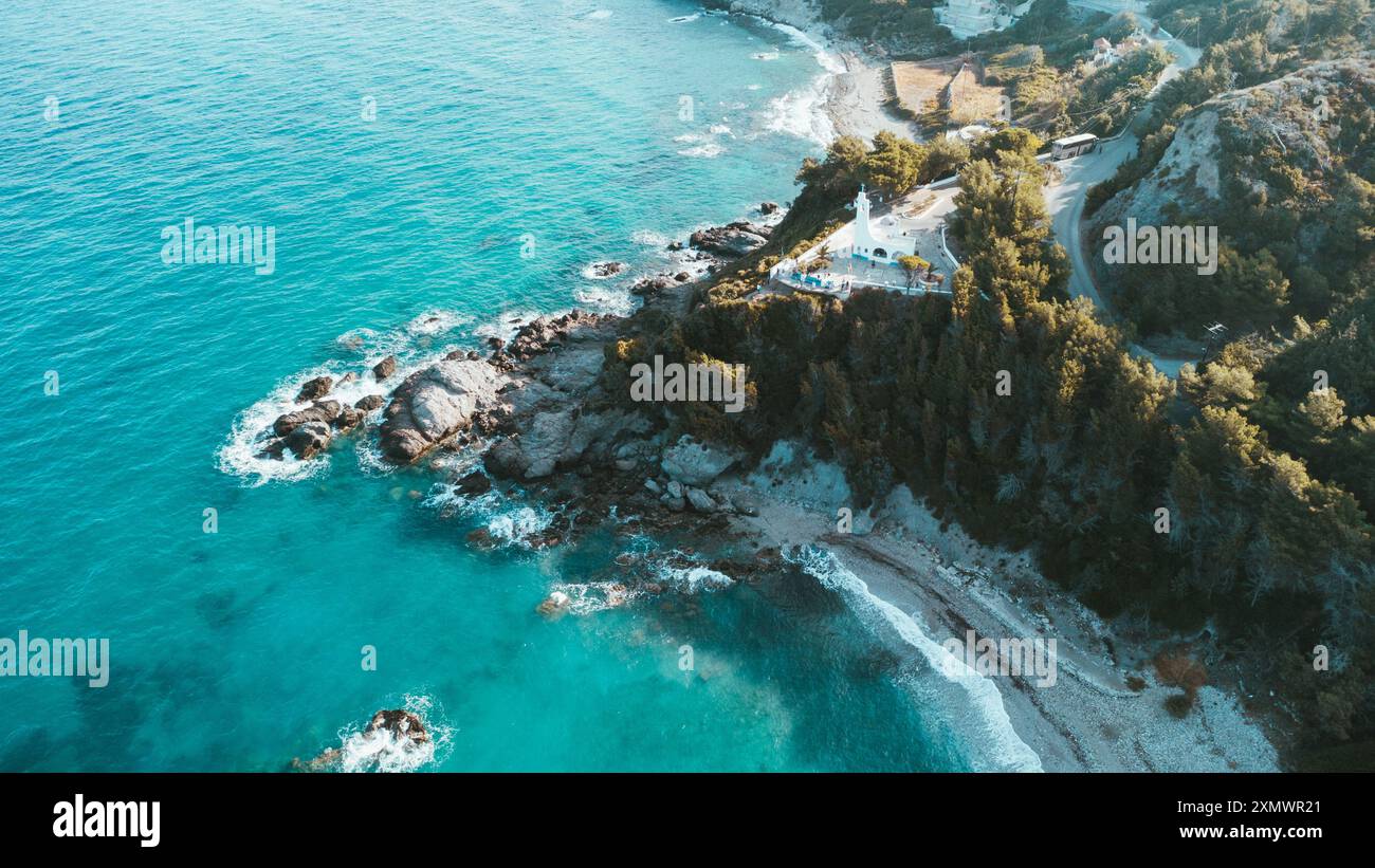 Aerial footage cliffs ocean waves hi-res stock photography and images ...