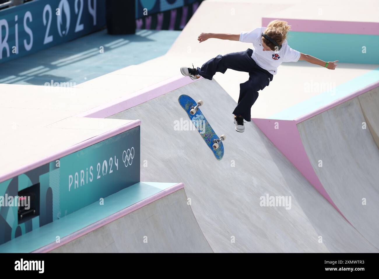 Paris, France. July 27th 2024. USA's Poe Pinson competing during the ...