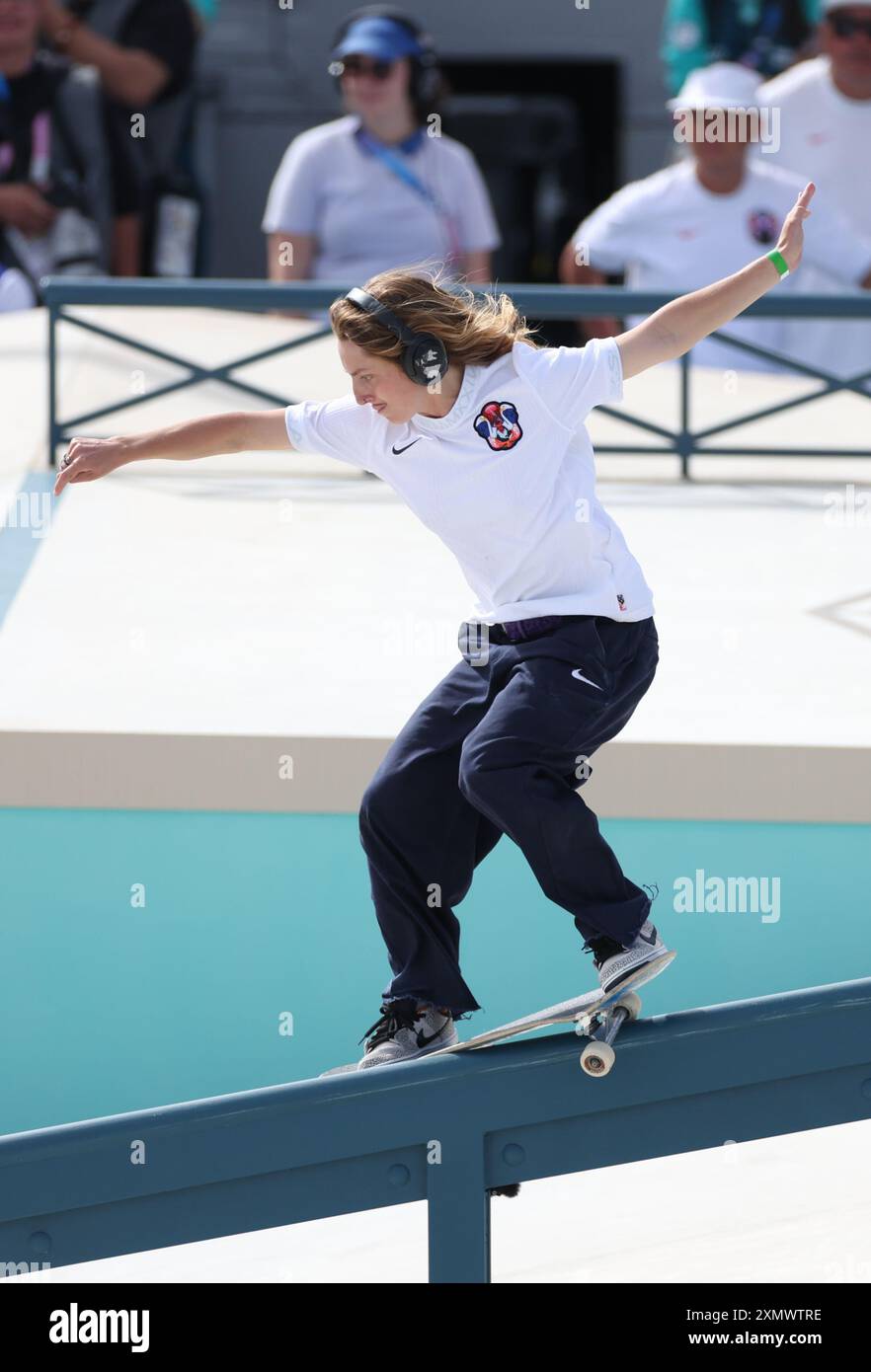 Paris, France. July 27th 2024. USA's Poe Pinson competing during the ...