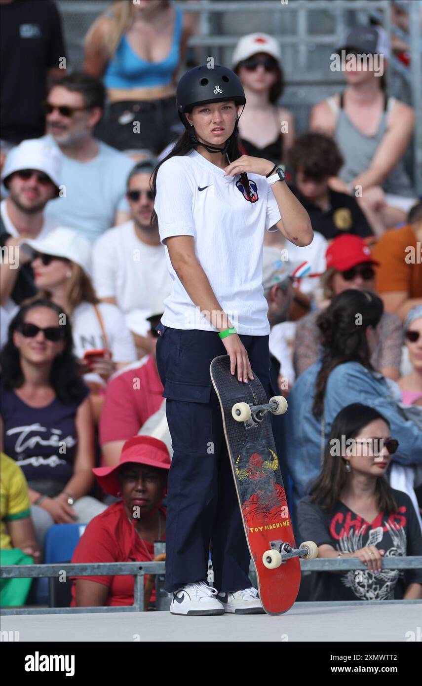 Paris, France. July 27th 2024. USA's Paige Heyn competing during the ...