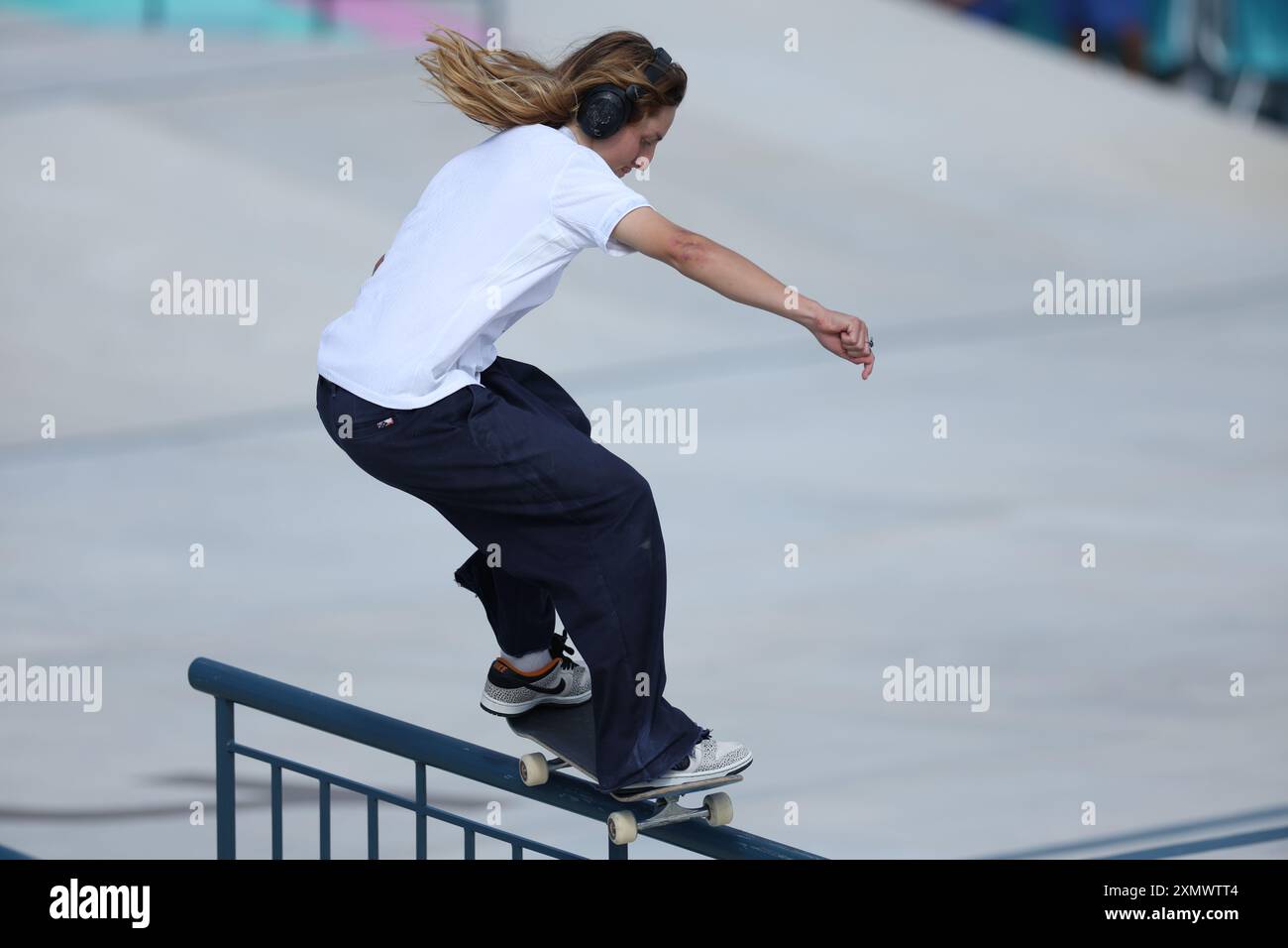 Paris, France. July 27th 2024. USA's Poe Pinson competing during the ...