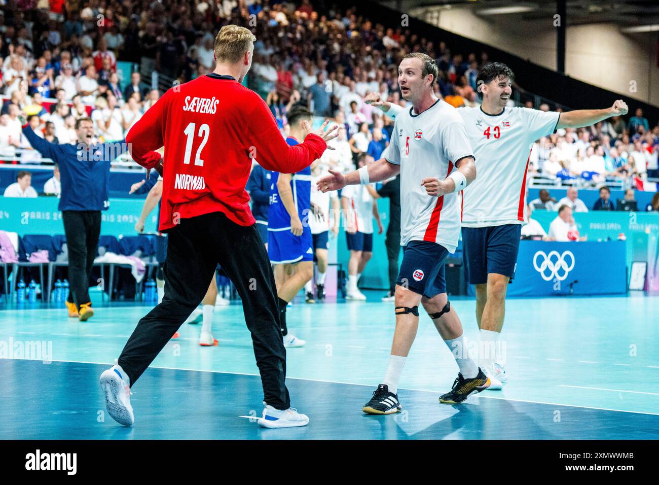 Paris, France 20240729. Norway's goalkeeper Kristian Sæverås, Sander ...