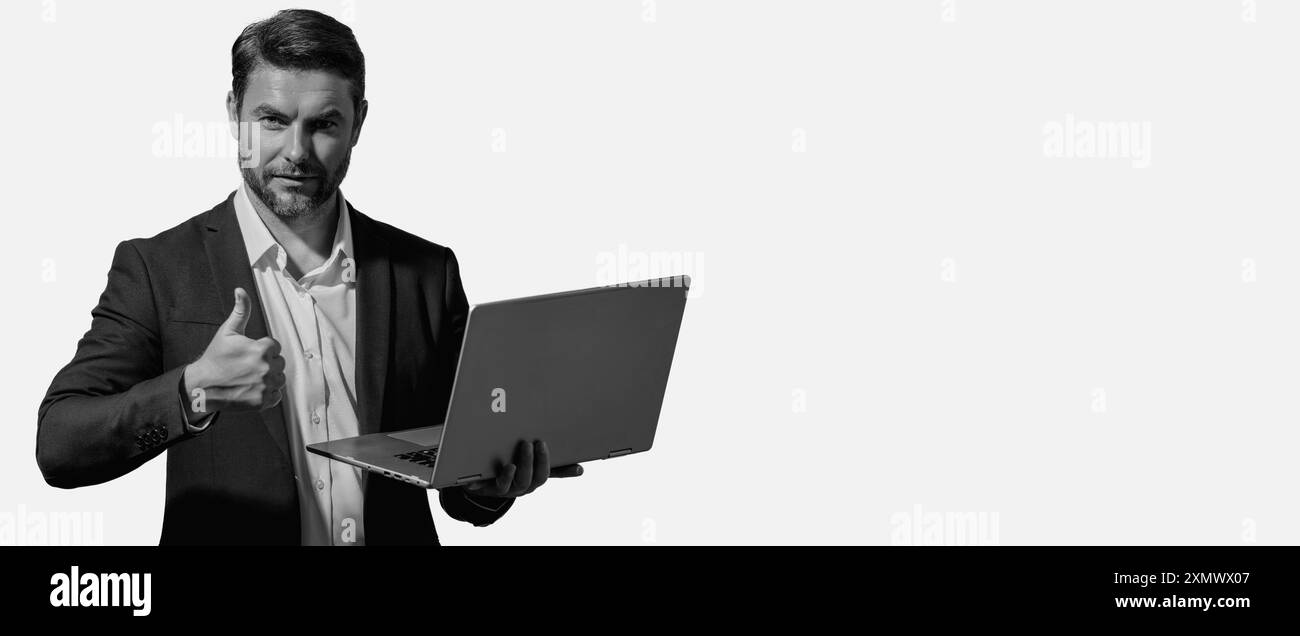 Thumbs up man writing on Black and White Stock Photos & Images - Alamy