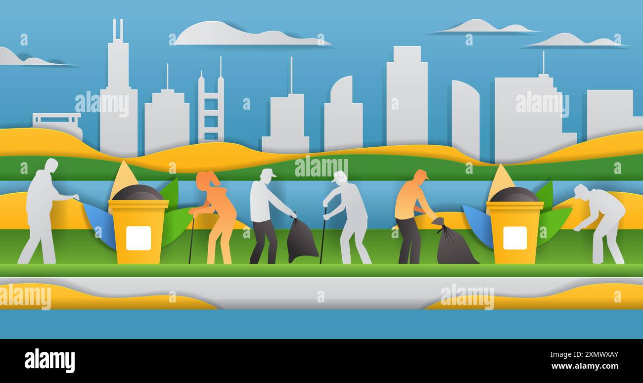 Community cleanup Stock Vector Images - Alamy