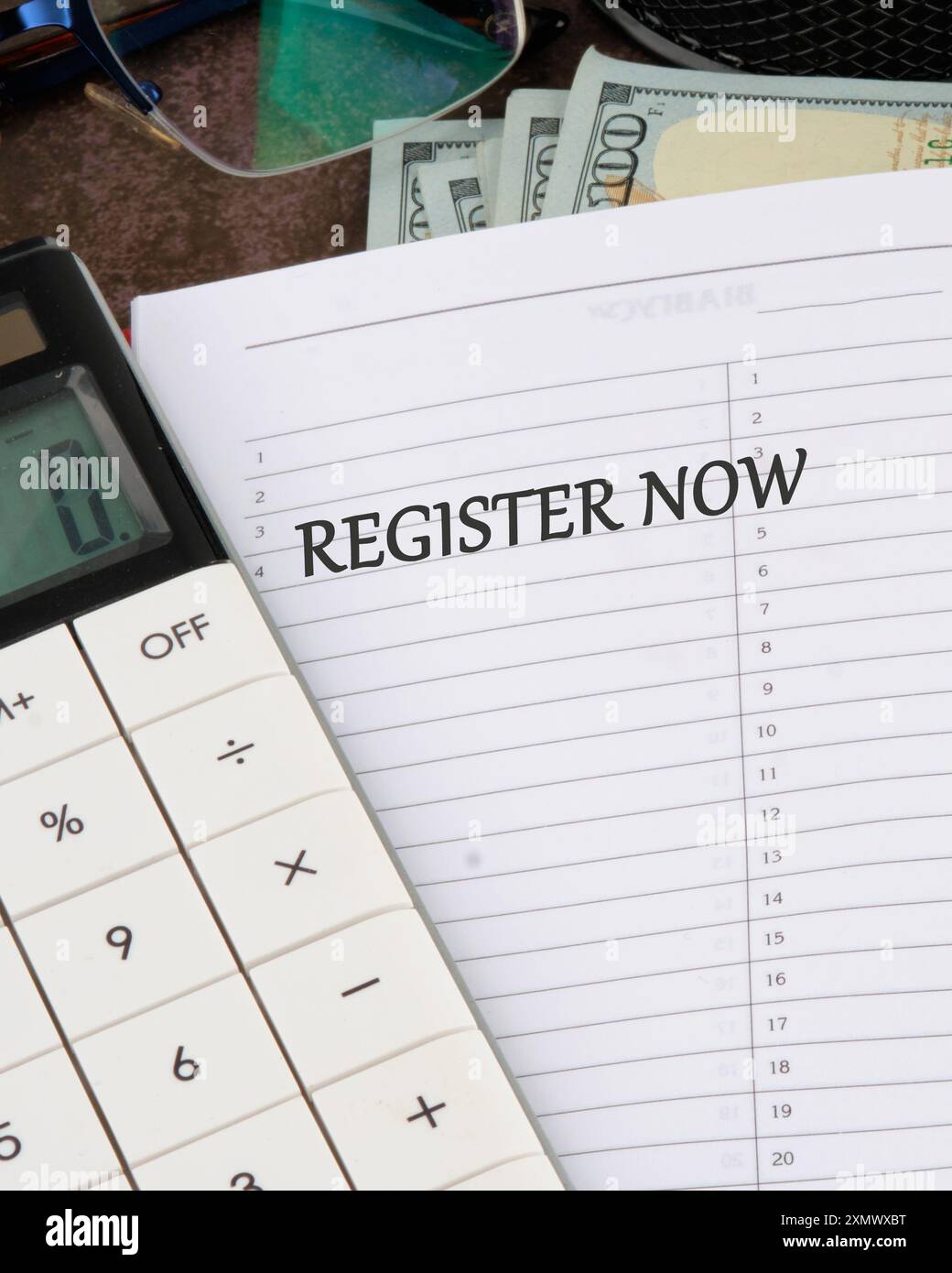 Register now application information hi-res stock photography and ...