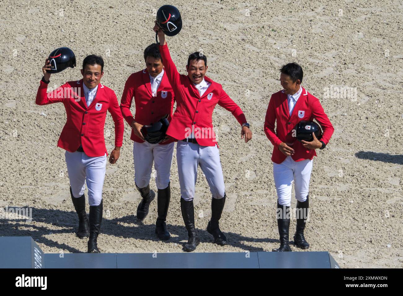 Paris, France. 29th July, 2024. Equestrian, Japan team, Bronze ...