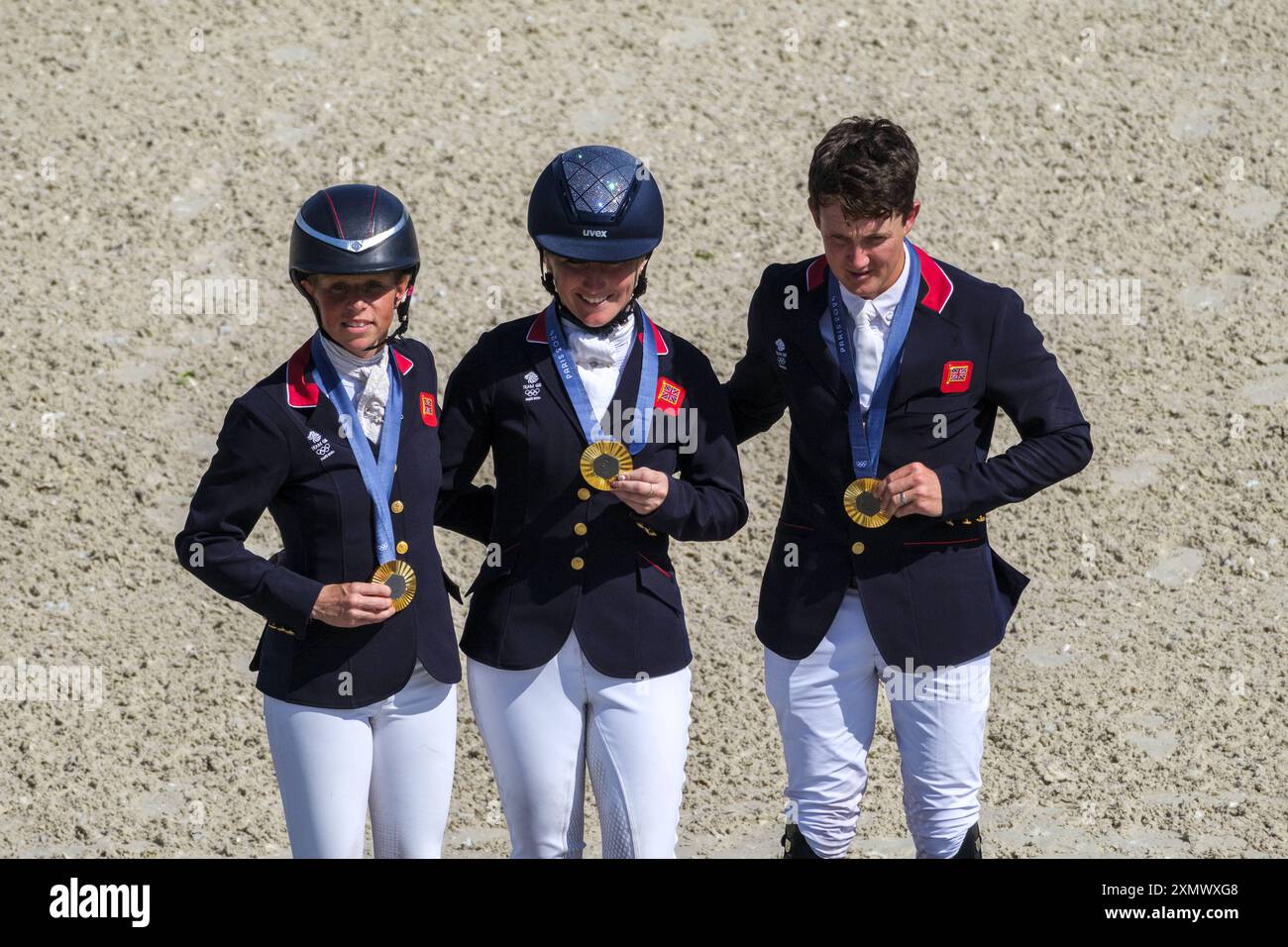 Paris, France. 29th July, 2024. Equestrian, Great Britain team, olympic ...