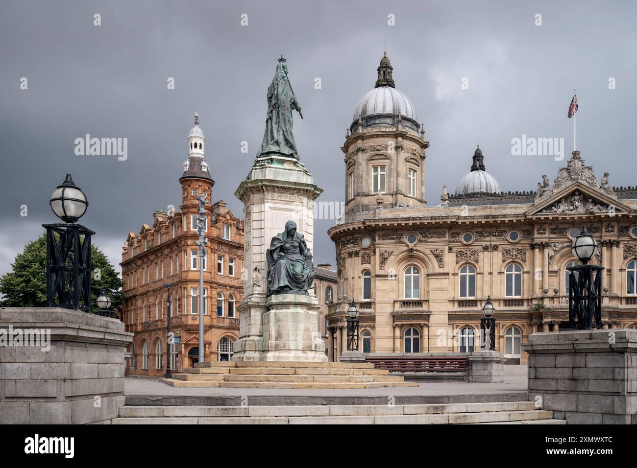 Victoria Square, statues of Queen Victoria and surrounding prominent ...