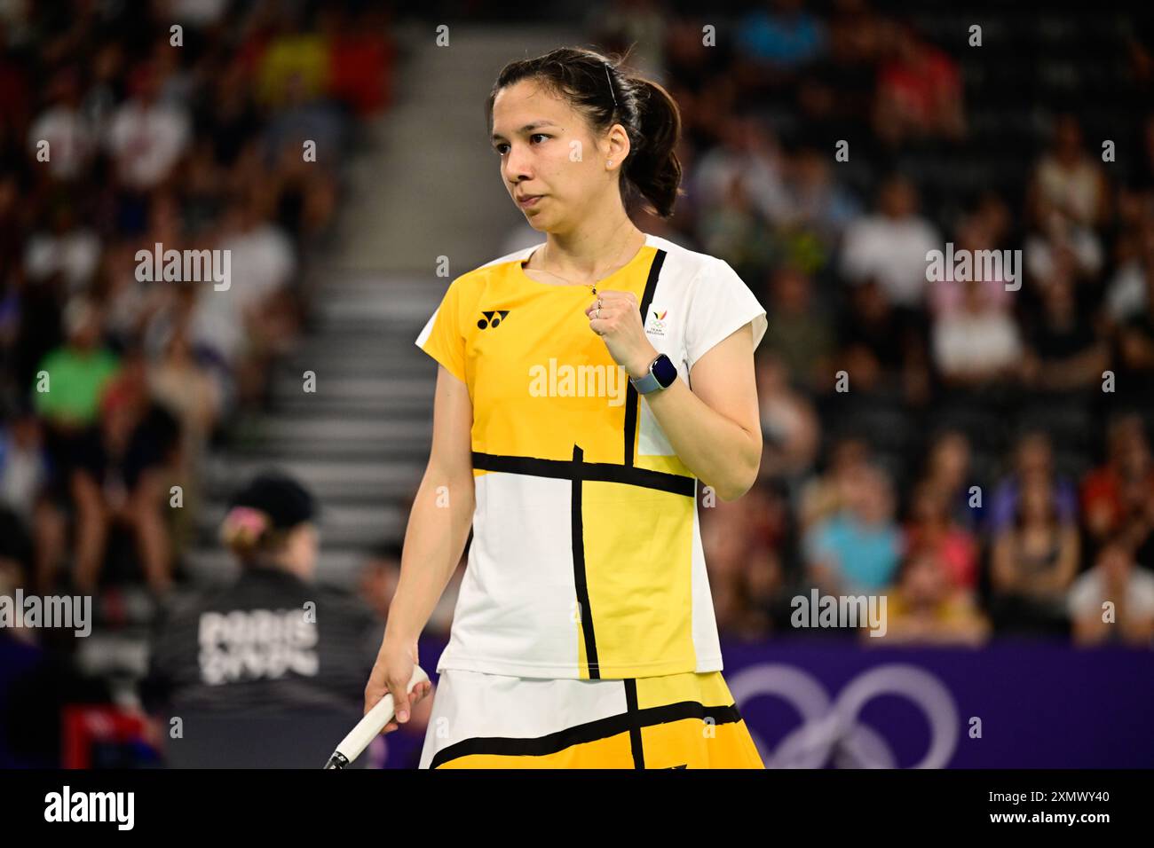 Paris, France. 30th July, 2024. Belgian Lianne Tan celebrates during a ...