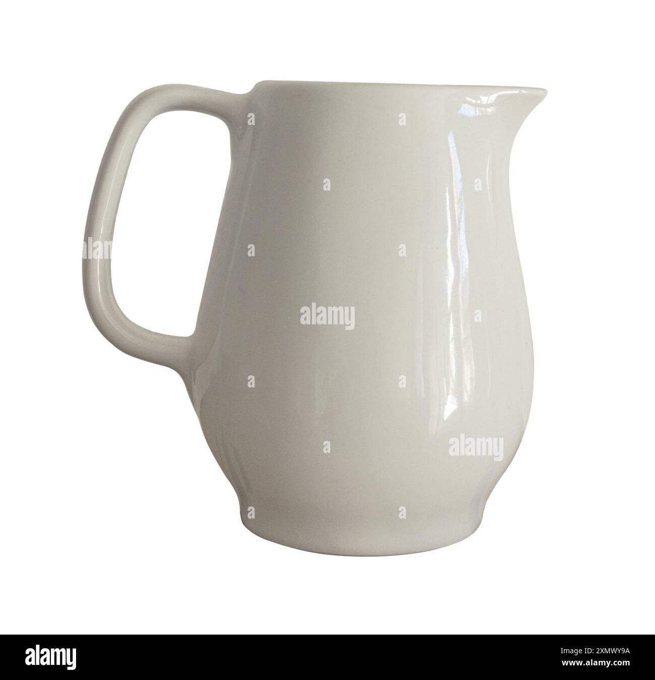 Small ceramic jug isolated on white background with clipping path Stock ...