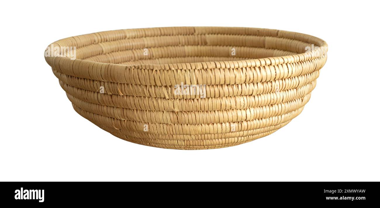 straw plate on a white background with clipping path Stock Photo - Alamy