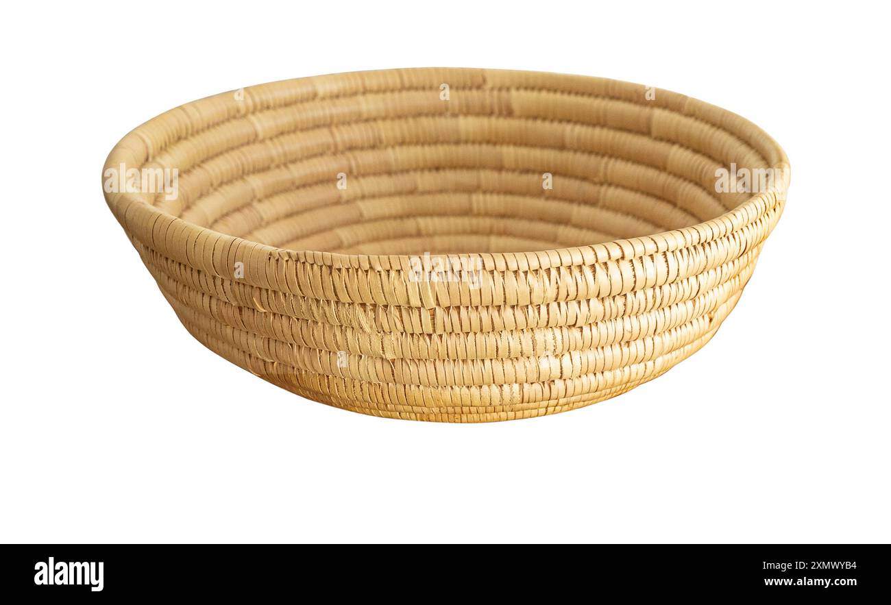 straw plate on a white background with clipping path Stock Photo - Alamy