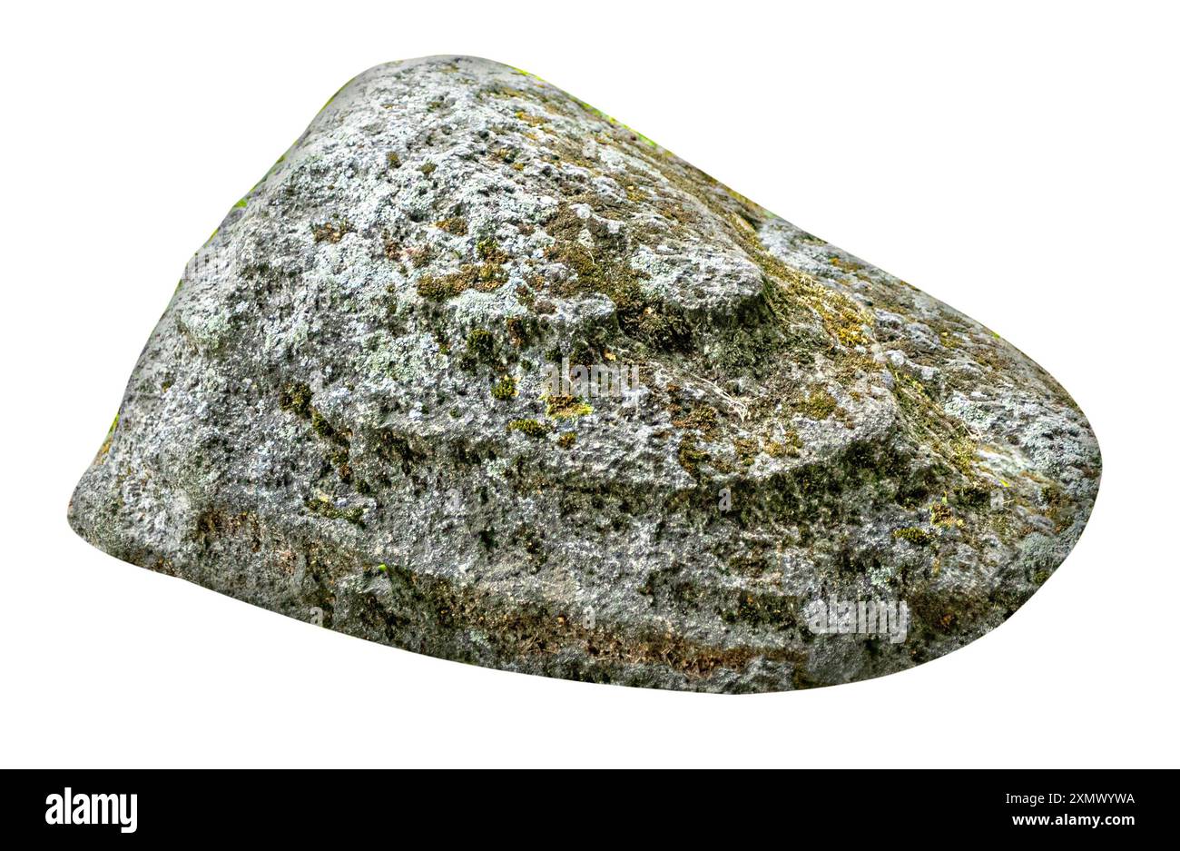 Large single rock or stone on a white background with clipping path ...