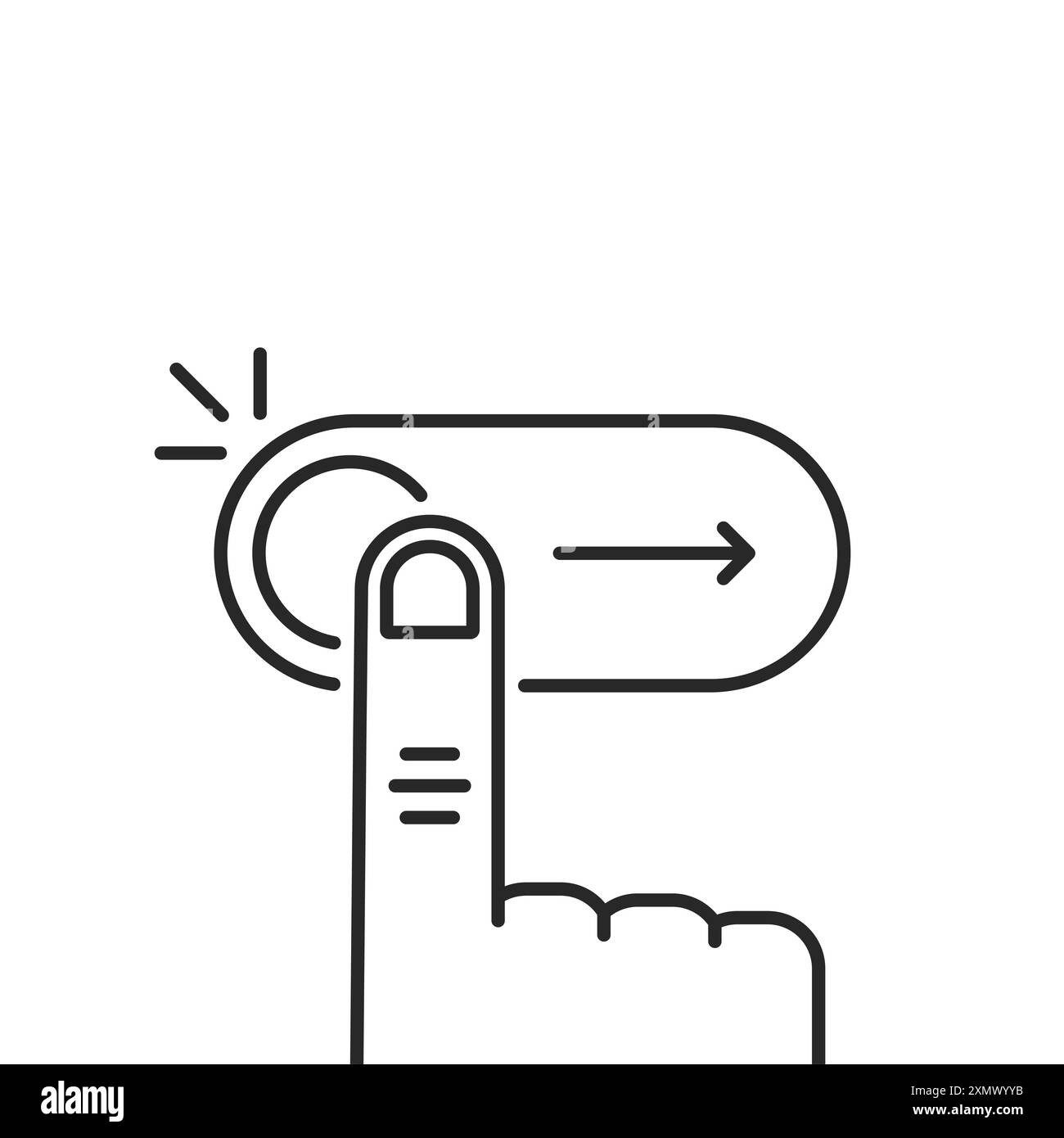 black thin line swipe right icon Stock Vector Image & Art - Alamy