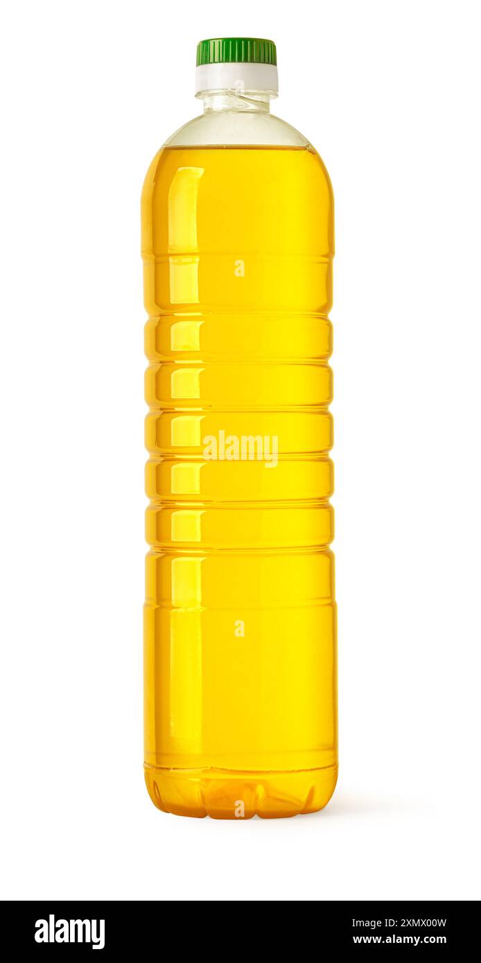 plastic oil bottle isolated on white background with clipping path ...