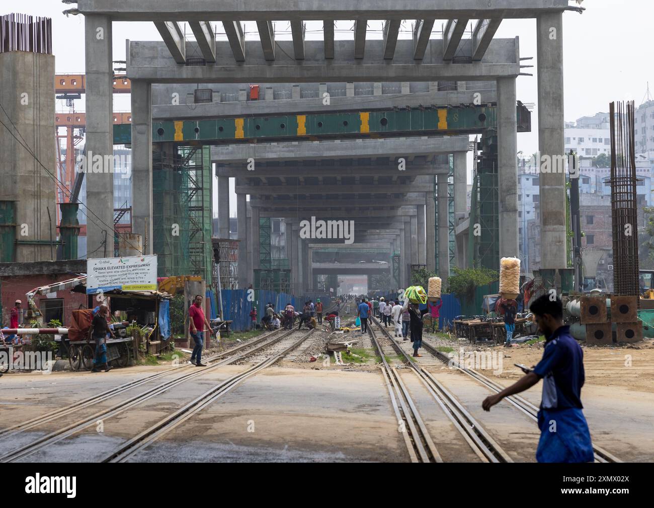 Railway tracks near Dhaka Bypass Expressway, Dhaka Division, Dhaka ...