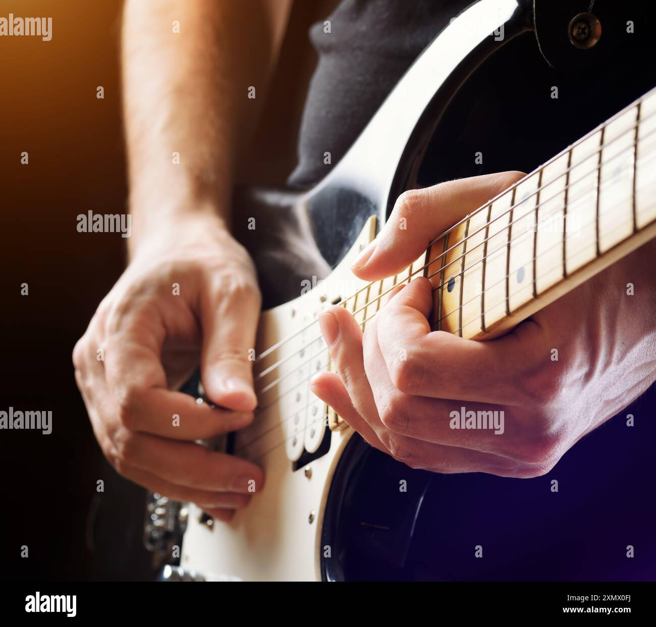 Closeup hand man electric guitar hi-res stock photography and images ...