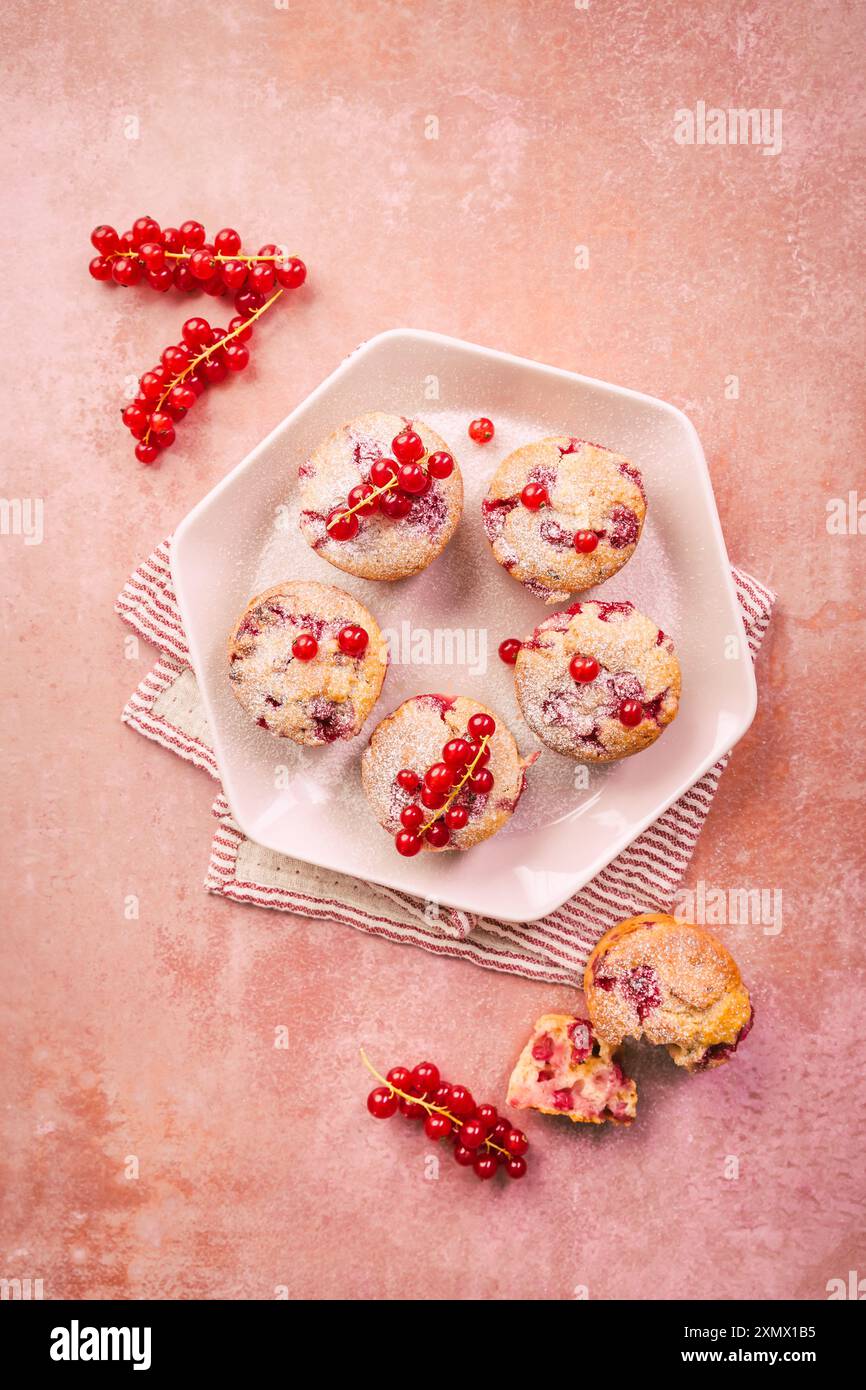 Homemade red currant muffins Stock Photo - Alamy