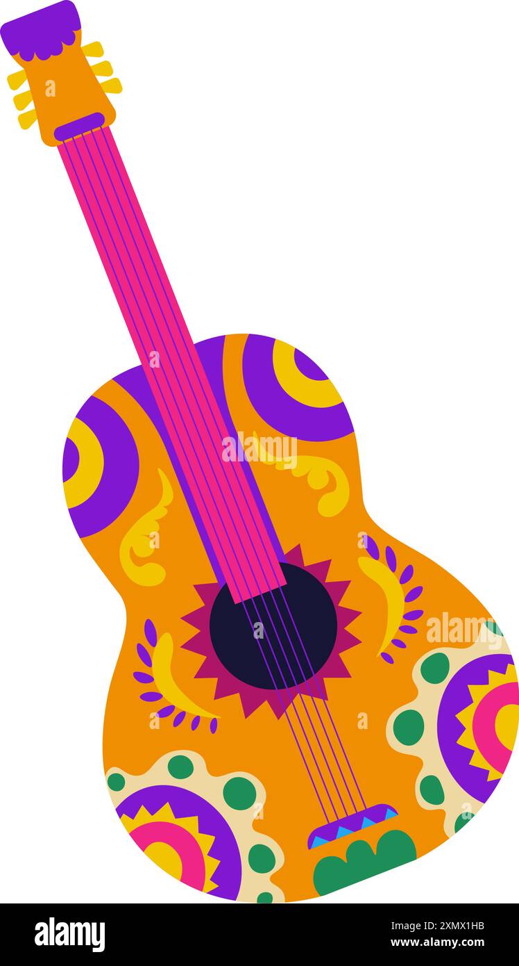Colorful music background guitar Stock Vector Images - Alamy