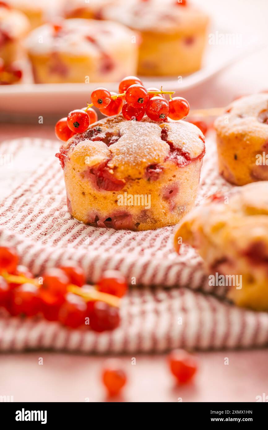 Homemade red currant muffins Stock Photo - Alamy