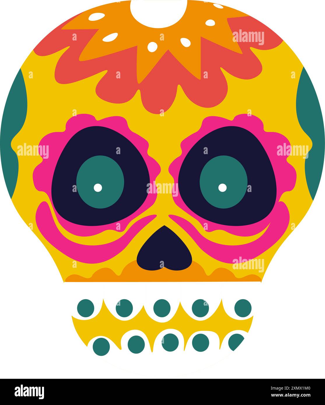 Floral skull isolated white Stock Vector Images - Alamy