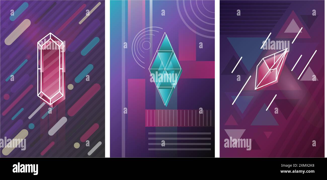 Abstract Geometric Art Posters vector Stock Vector Image & Art - Alamy