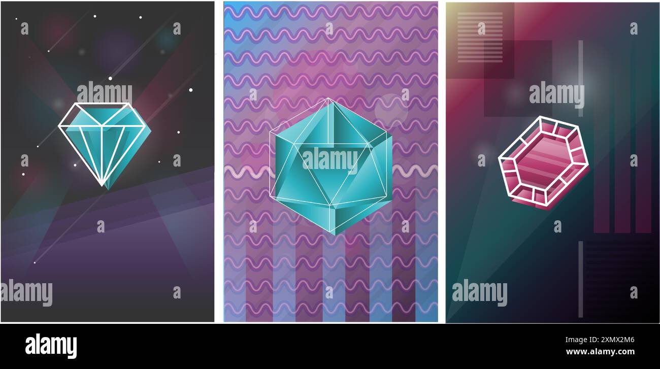 Abstract Geometric Art Posters vector Stock Vector Image & Art - Alamy