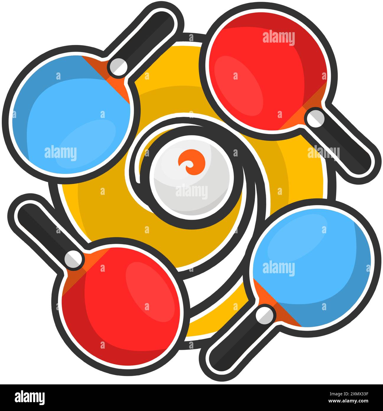 Ping Pong Equipment Icon illustration Stock Vector Image & Art - Alamy