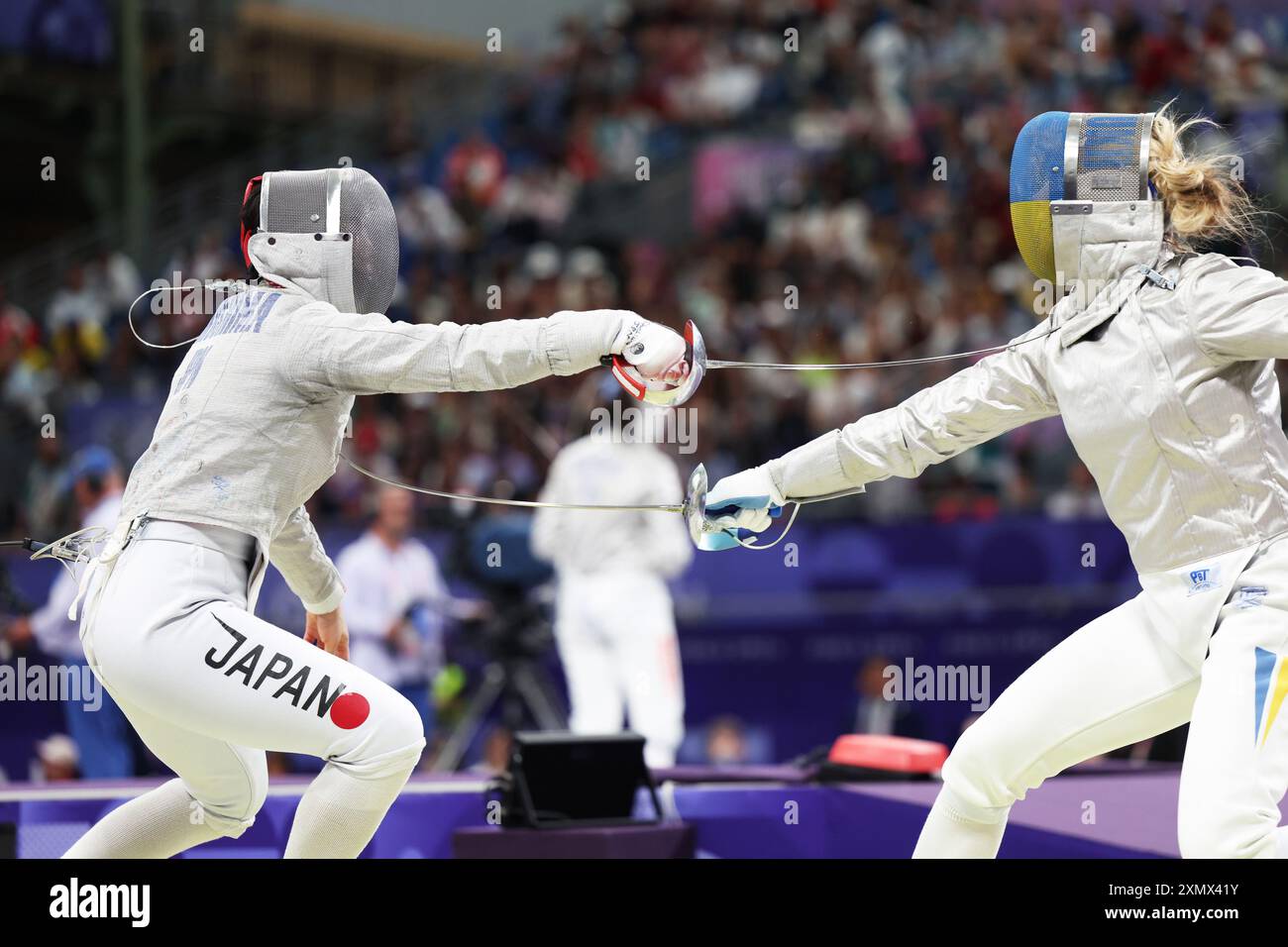 Paris, France. 29th July, 2024. (L-R)Shihomi Fukushima (JPN), Kharlan ...