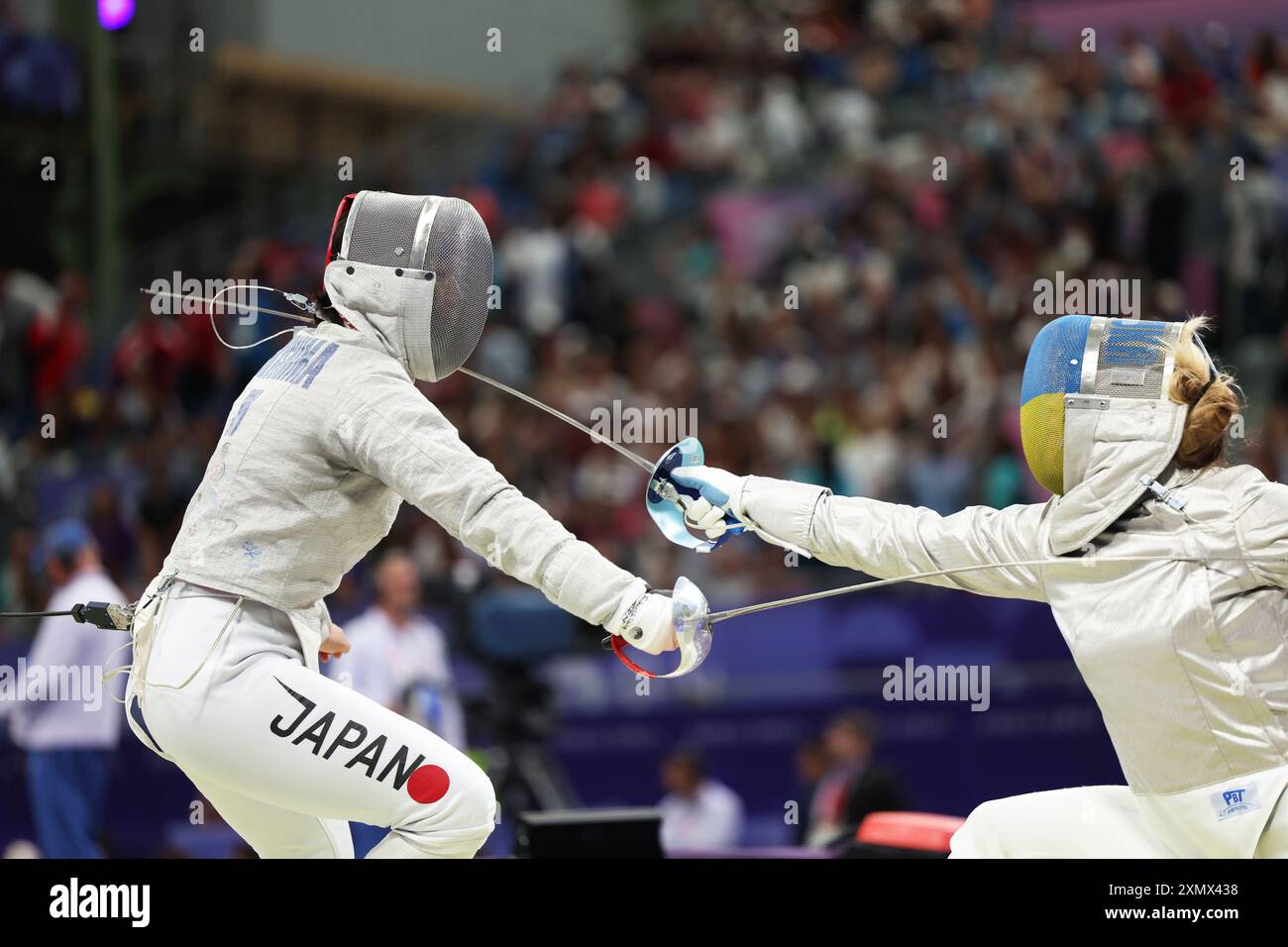 Paris, France. 29th July, 2024. (L-R)Shihomi Fukushima (JPN), Kharlan ...