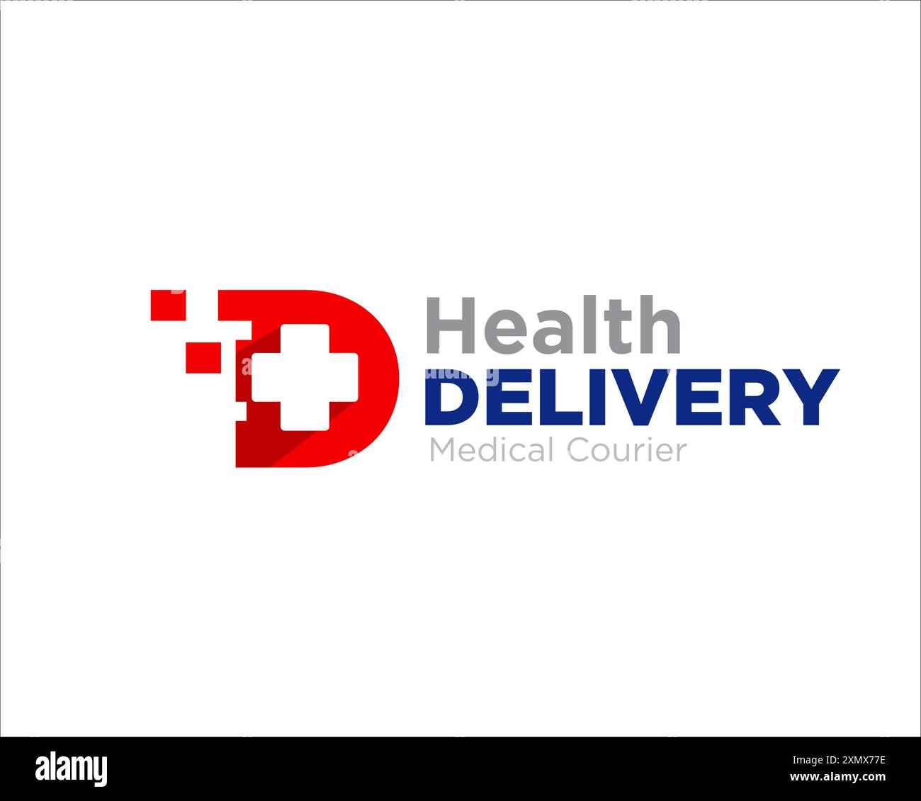 LETTER D and medical goods delivery services logo designs Stock Vector ...