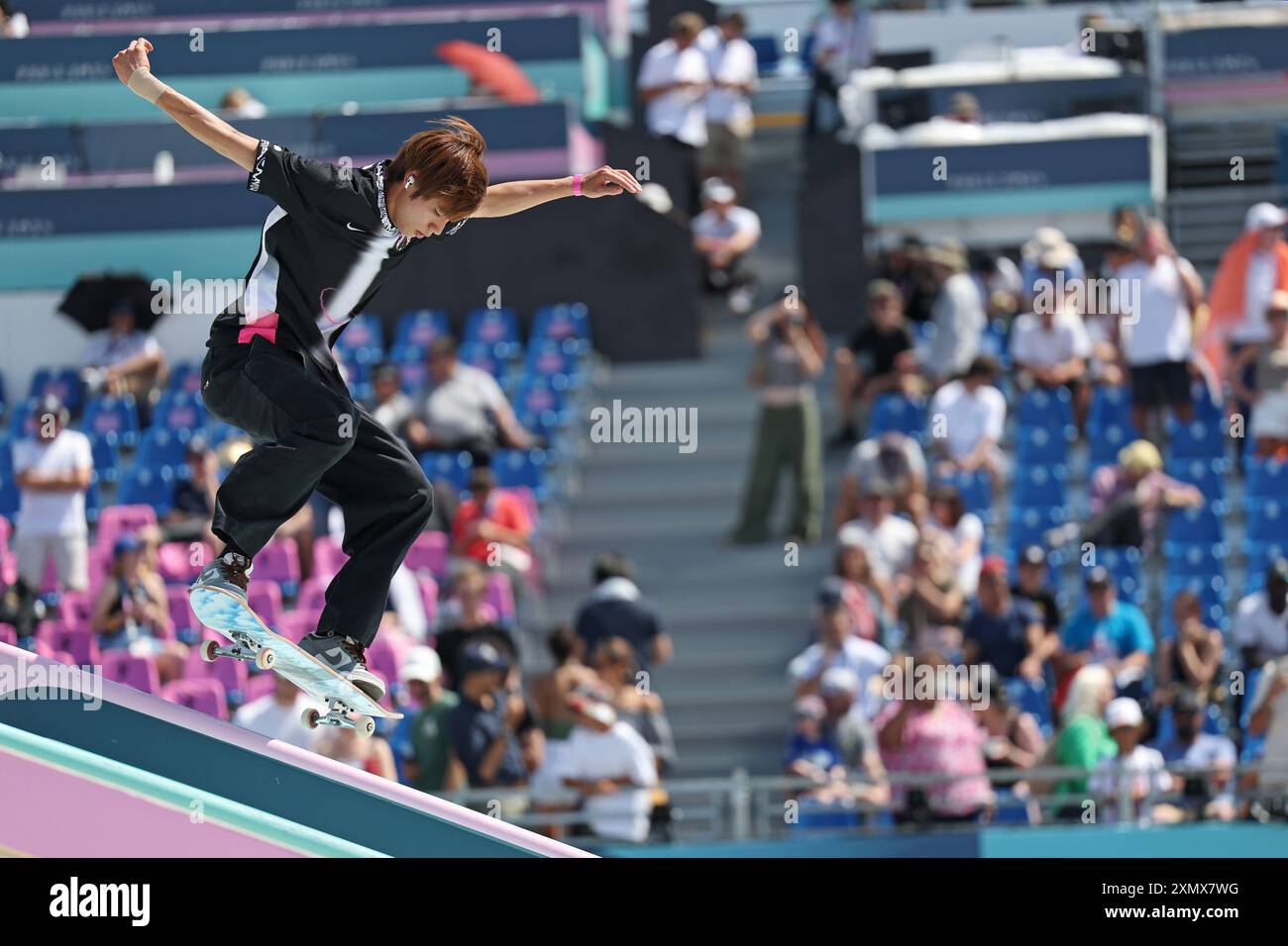Paris, France. 29th July, 2024. Yuto Horigome (JPN) Skateboarding : Men's Street Prelims during ...