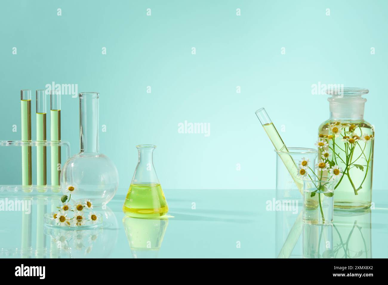 Laboratory equipments background with blank space for text and product ...