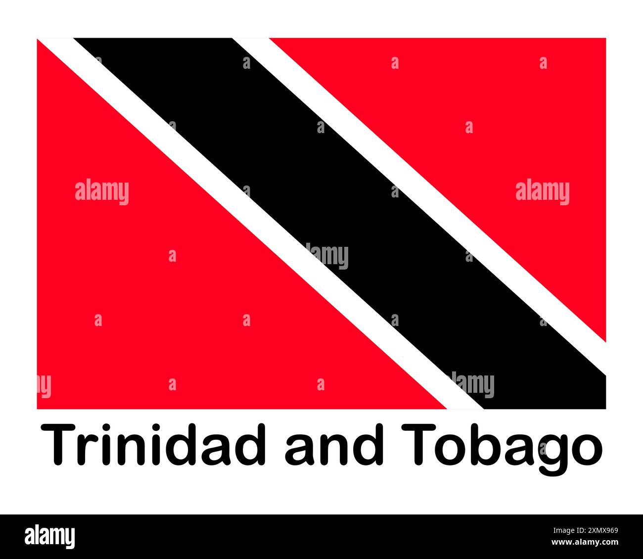 Trinidad and Tobago national flag. Banner, state symbol, flagpole Stock Vector Image & Art - Alamy