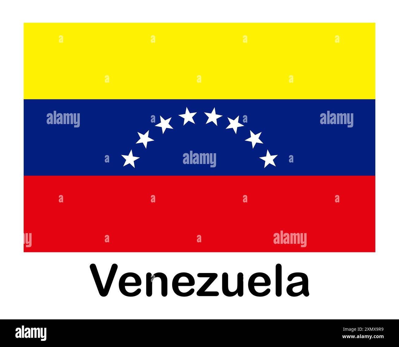 Venezuela national flag. Banner, state symbol flagpole Stock Vector ...