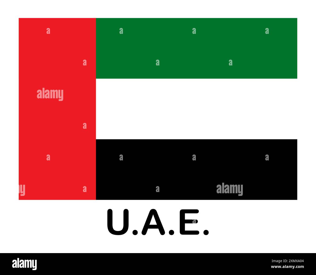 U.A.E. national flag. United Arab Emirates Banner state symbol flagpole ...
