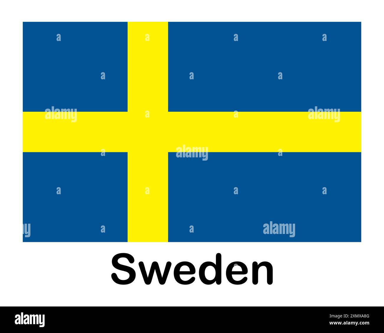 Sweden national flag. Banner, state symbol flagpole Stock Vector Image ...