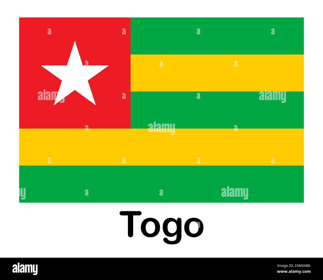 Togo national flag. Banner, state symbol flagpole Stock Vector Image & Art - Alamy