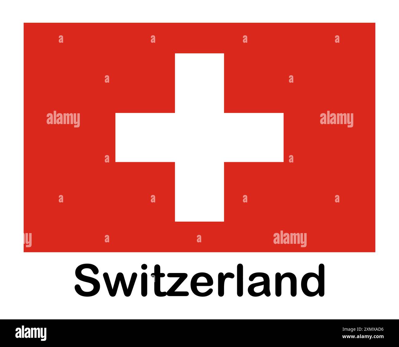 Switzerland national flag. Banner, state symbol flagpole Stock Vector ...