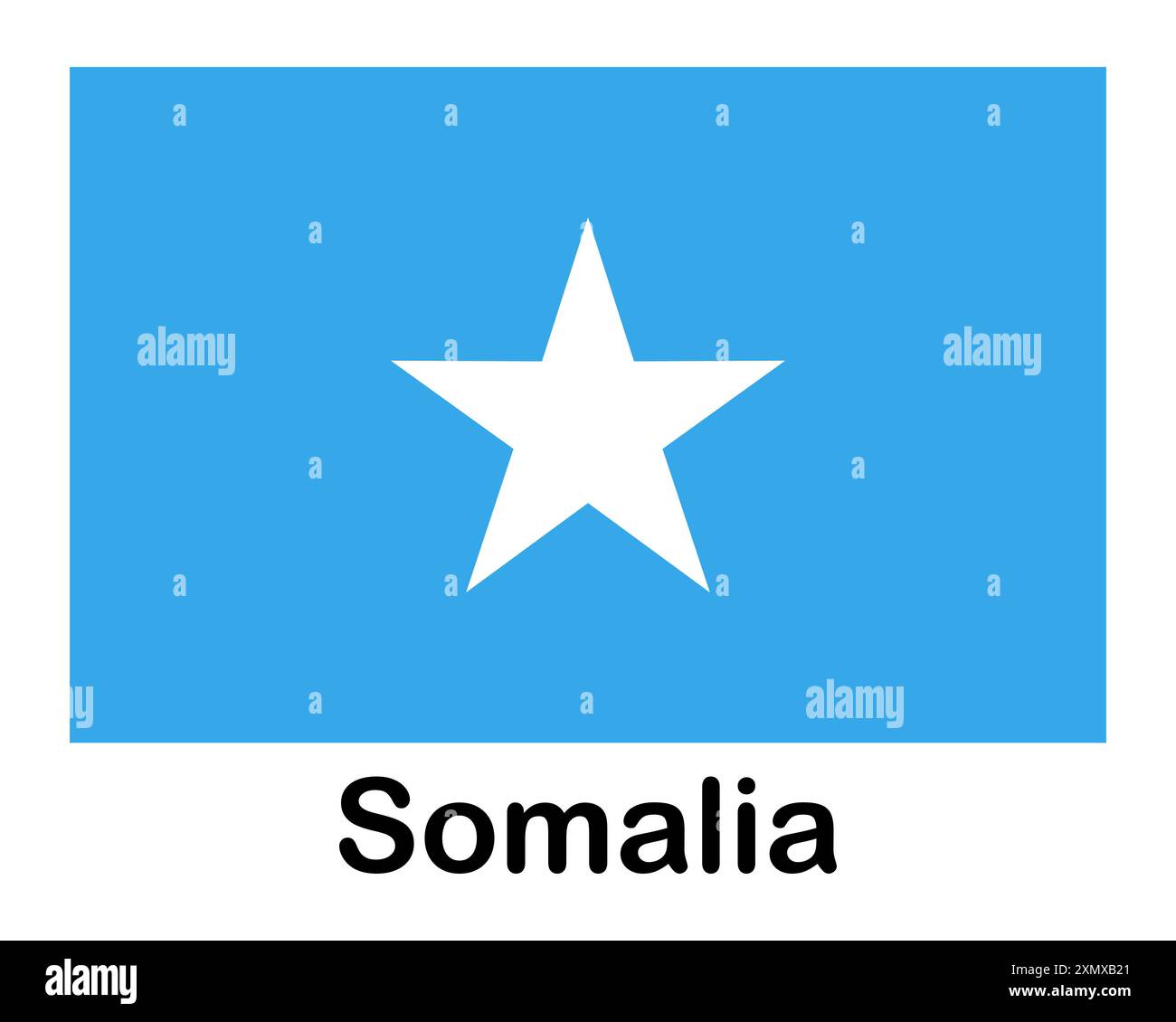 Somalia national flag. Banner, state symbol flagpole Stock Vector Image ...