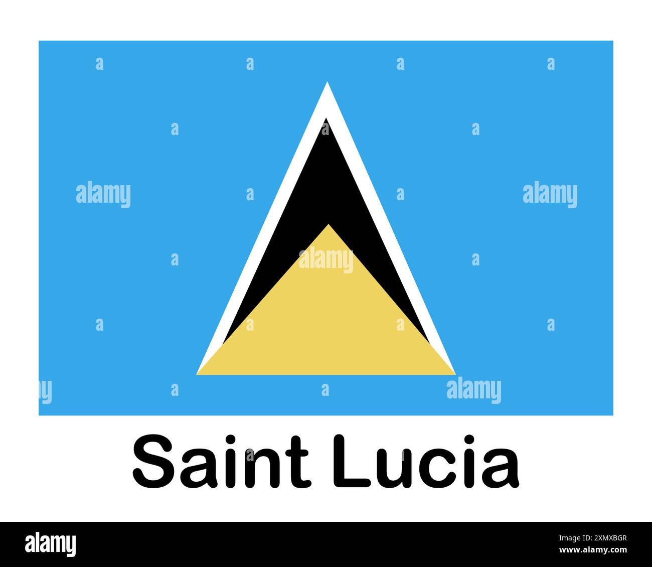 Flag caribbean island state saint Stock Vector Images - Alamy