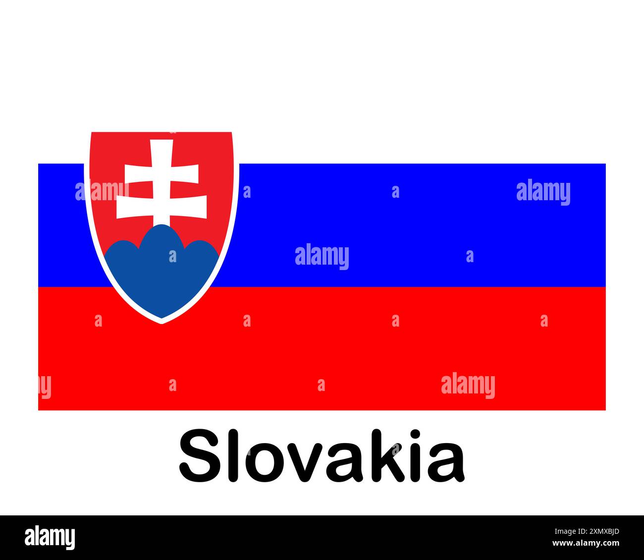Slovakia national flag. Banner, state symbol flagpole Stock Vector ...