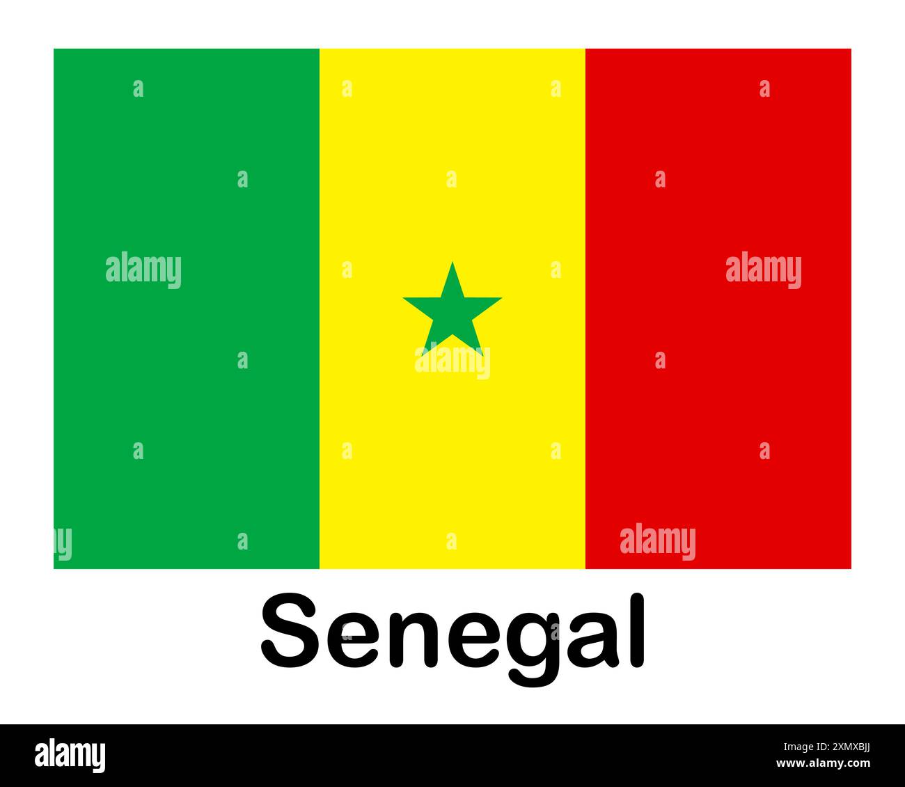 Senegal national flag. Banner, state symbol flagpole Stock Vector Image & Art - Alamy