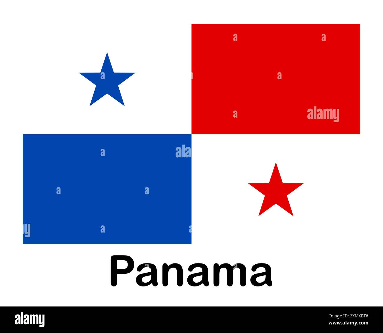 Panama national flag. Banner, state symbol flagpole Stock Vector Image ...