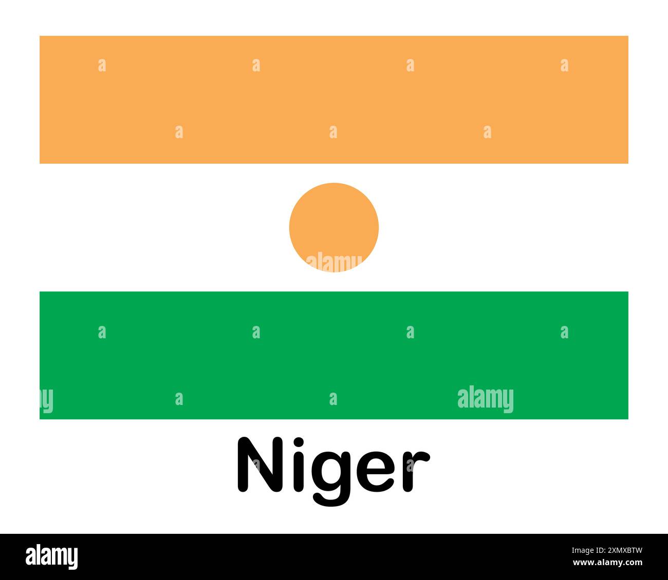 Niger national flag. Banner, state symbol flagpole Stock Vector Image ...
