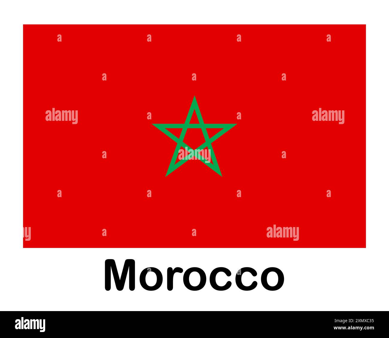 Morocco national flag. Banner, state symbol flagpole Stock Vector Image & Art - Alamy