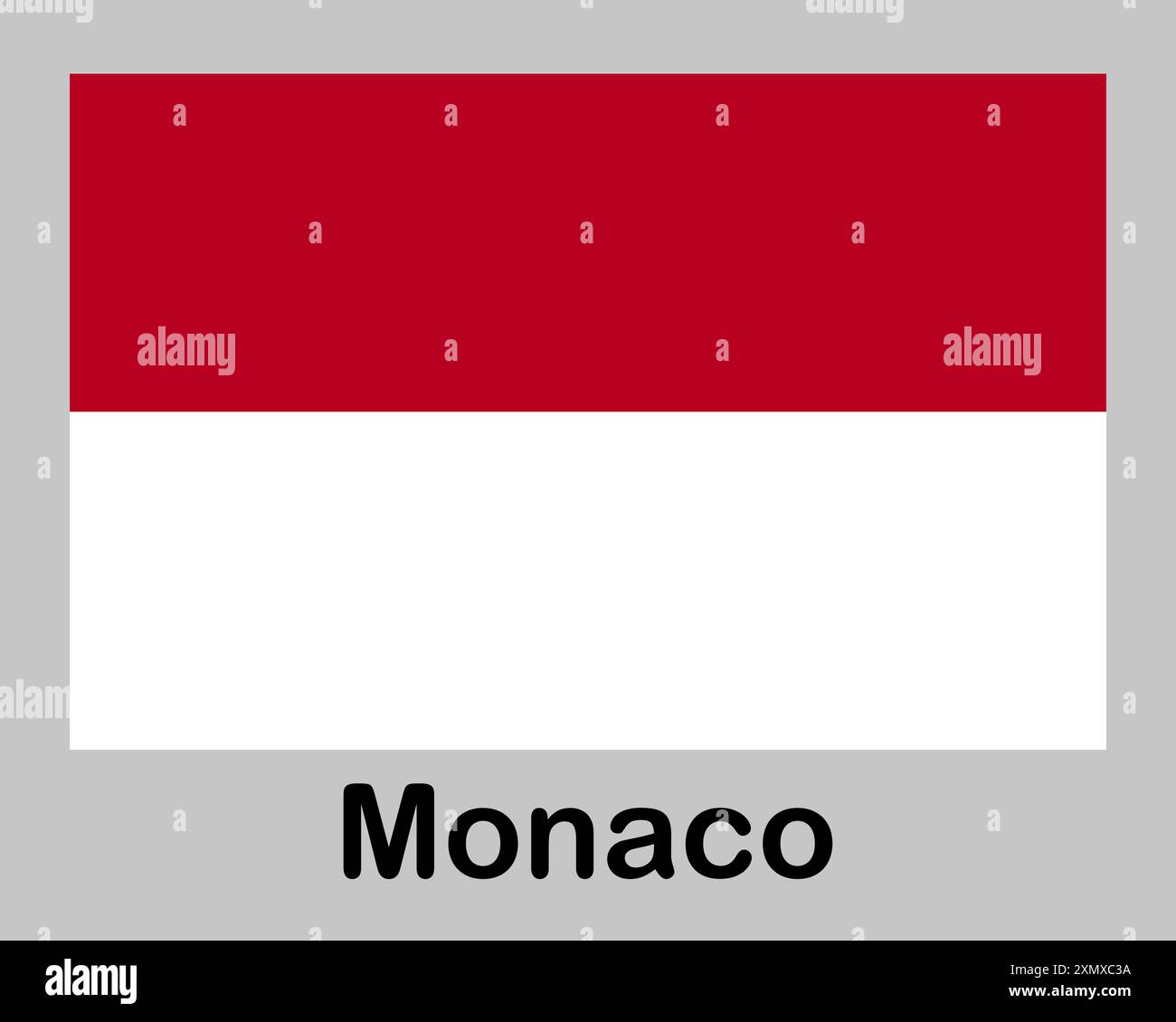 Monaco national flag. Banner, state symbol flagpole Stock Vector Image ...