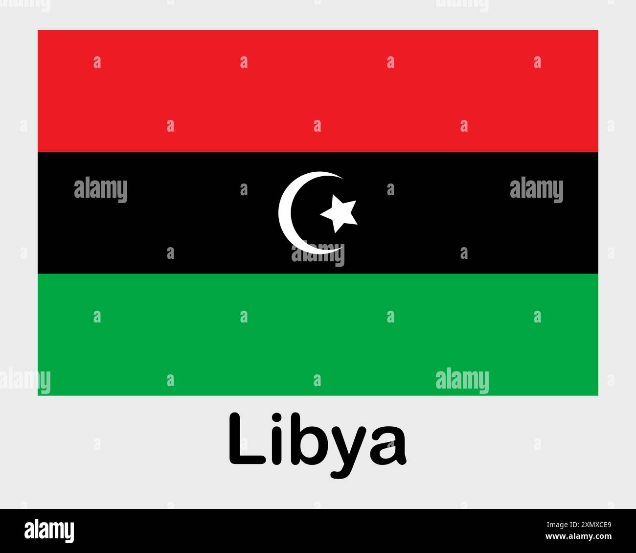 Libya national flag. Banner, state symbol flagpole Stock Vector Image ...