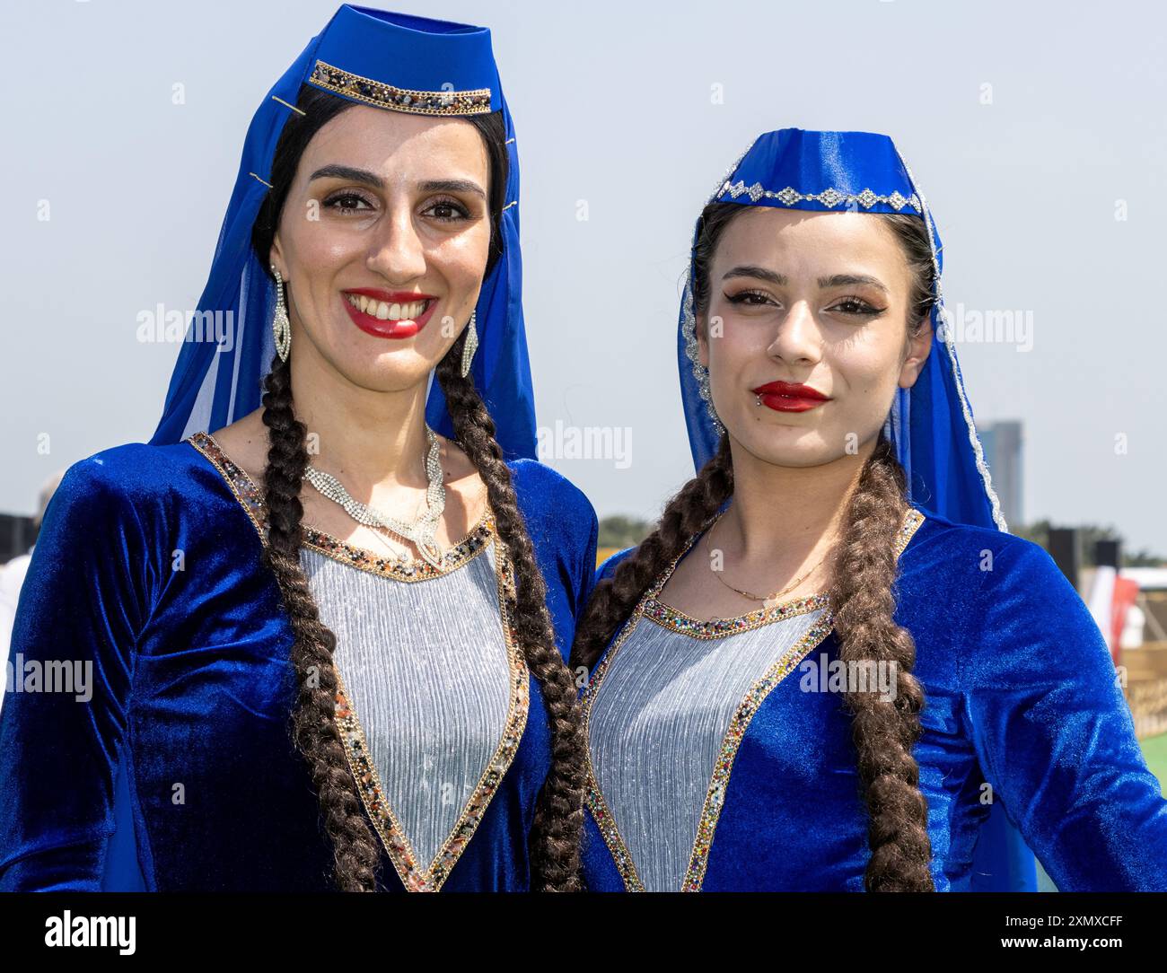 Istanbul, Turkey June 06 2024: Crimea Tatarstan folk dance group ...