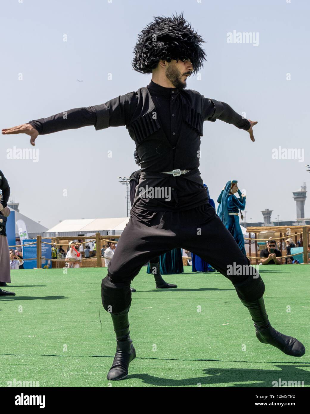 Istanbul, Turkey June 06 2024: Crimea Tatarstan folk dance group ...